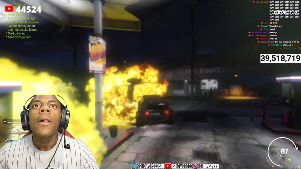 Chester CRASHES into Gas Station in GTA RP… Speed Ends Stream Instantly ...