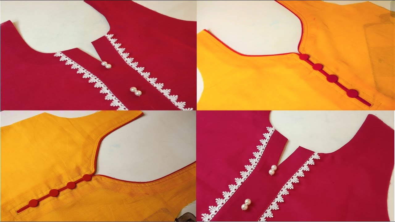 2 Different new designer golar design cutting and stitching/গলার ডিজাইন ...