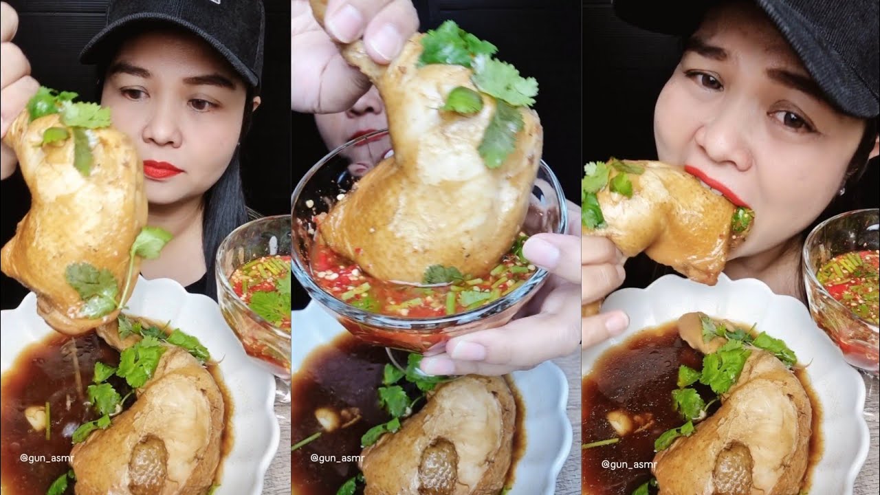 Braised Chicken in Fish Sauce(ไก่ต้มน้ำปลา) Spicy Seafood Sauce ...