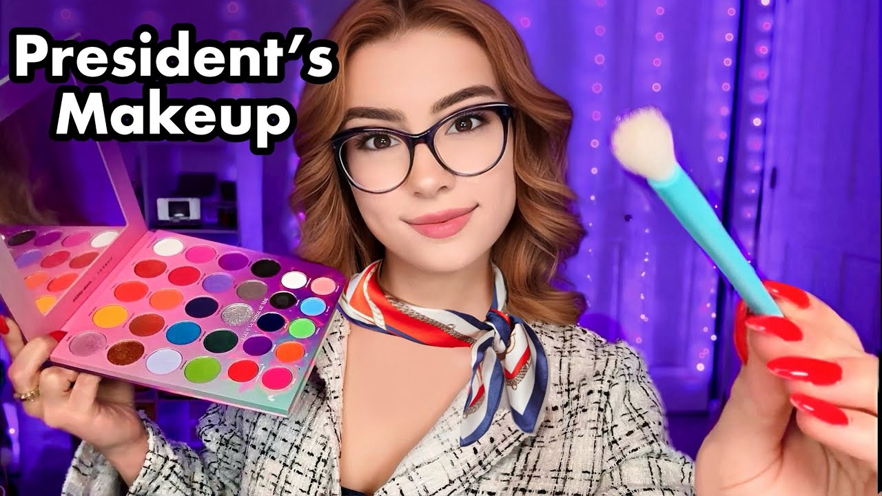 ASMR Doing Your Makeup (You're THE PRESIDENT) 🇺🇸 Layered Sounds ...