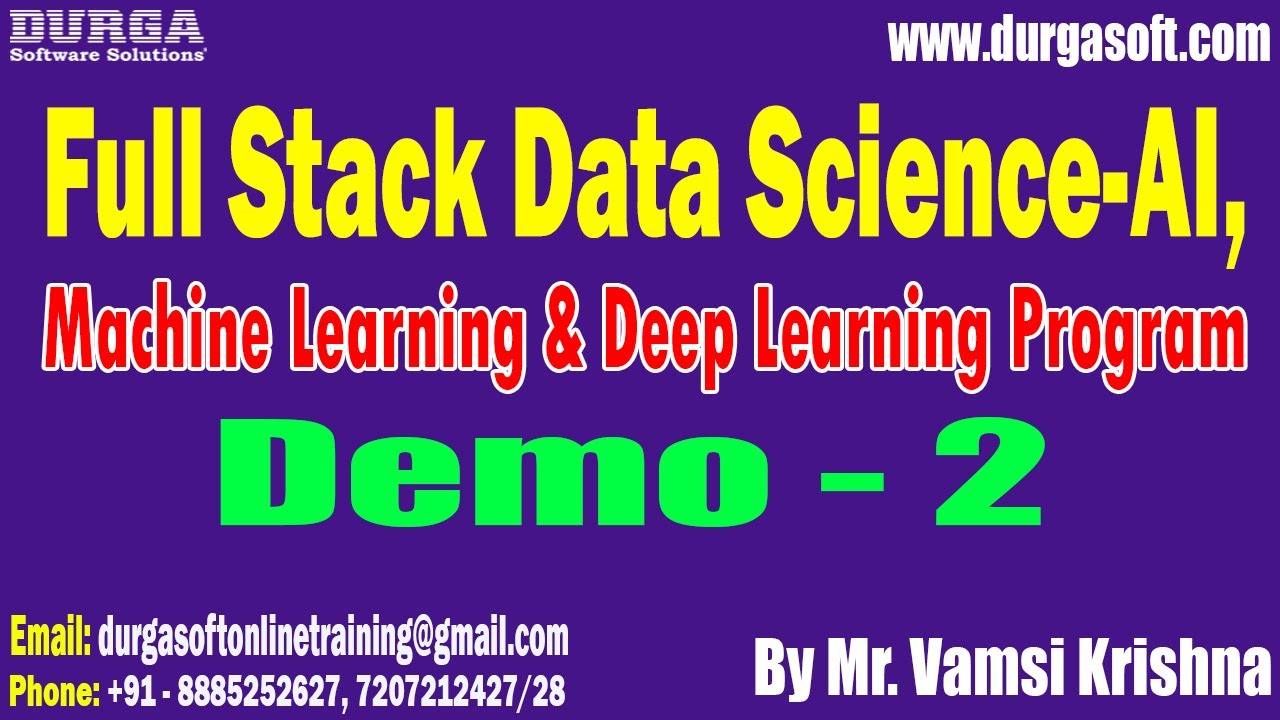Full Stack Data Science Tutorials Demo 2 By Mr Vamsi Krishna On 16 04 2024 1030am Ist