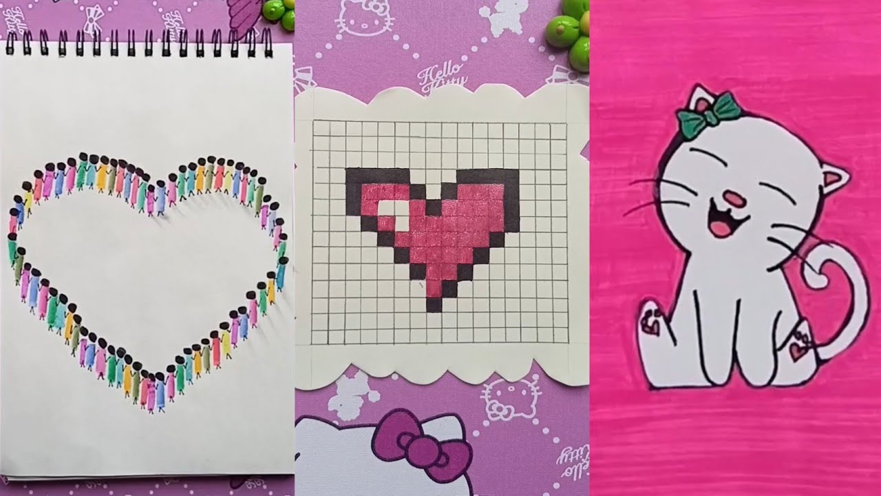 15 creative and satisfying drawings//easy drawings. - YouTube