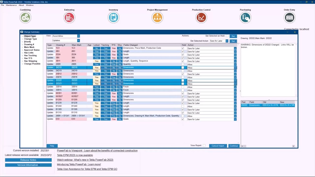 New Change Management Features in Tekla PowerFab 2023! - YouTube