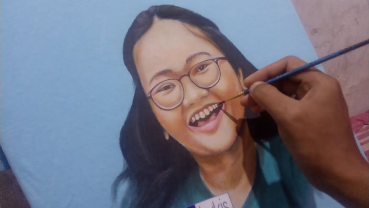 Painting on tshirt|kaos lukis|soak lukis malang|kaos lukis wajah - YouTube