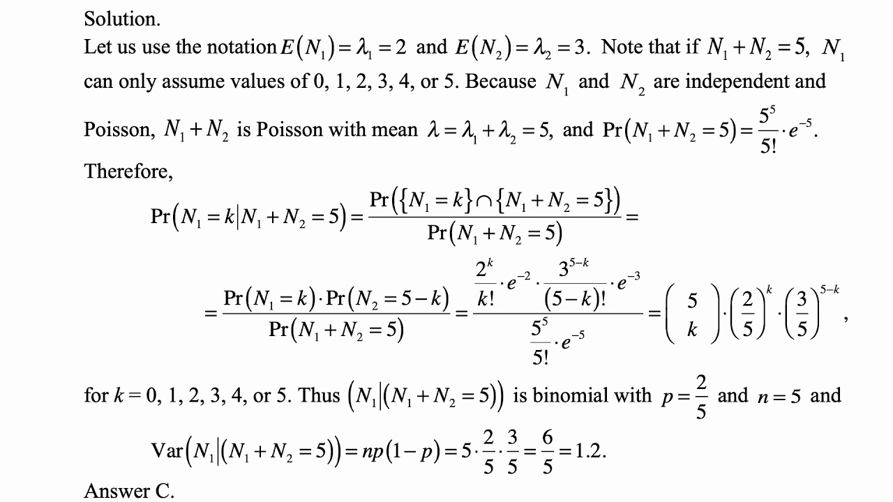 Exam P exercise for December 23, 2019 - YouTube