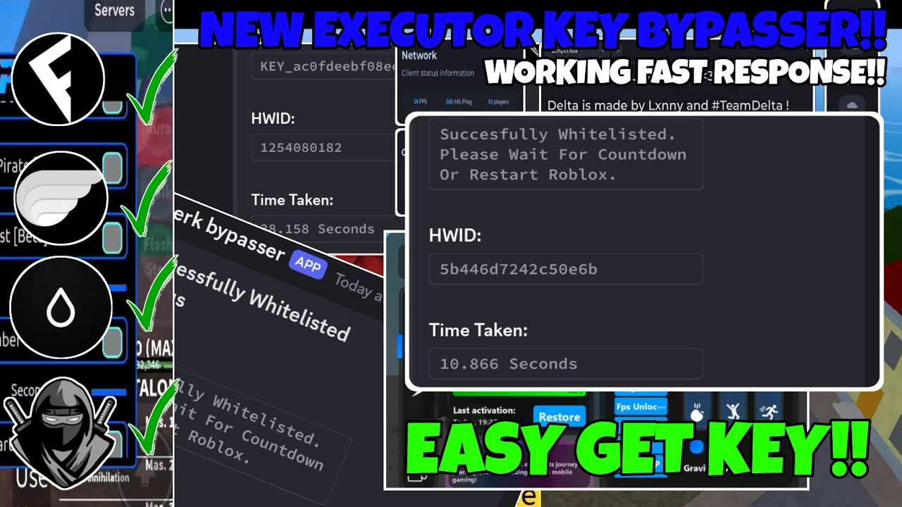NEW ROBLOX KEY BYPASSER FOR ALL EXECUTOR FLUXUS,ARCEUS X,DELTA EXECUTOR ...