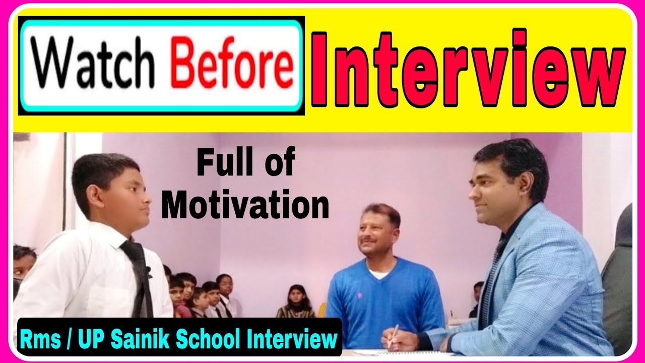 Rms school mock Interview video | Military school Interview | Manoj ...