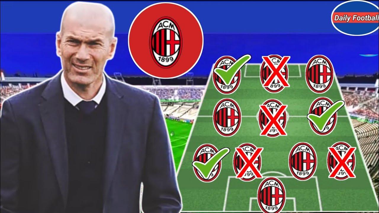 Zidane New Manager Of Ac Milan In 25/26 😱 Ac Milan Dream Lineup Under ...