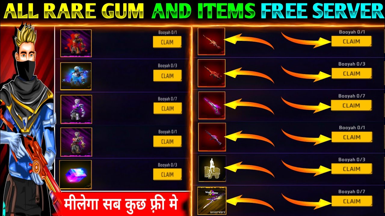 FREE FIRE BEST ALL ITEMS FREE SERVER | BEST SERVER FOR FREE ITEMS ...