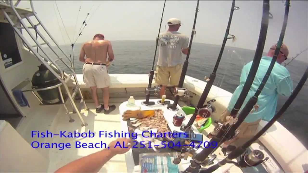 Alabama Off Shore Fishing Charters with Fish-Kabob Bowfishing - YouTube