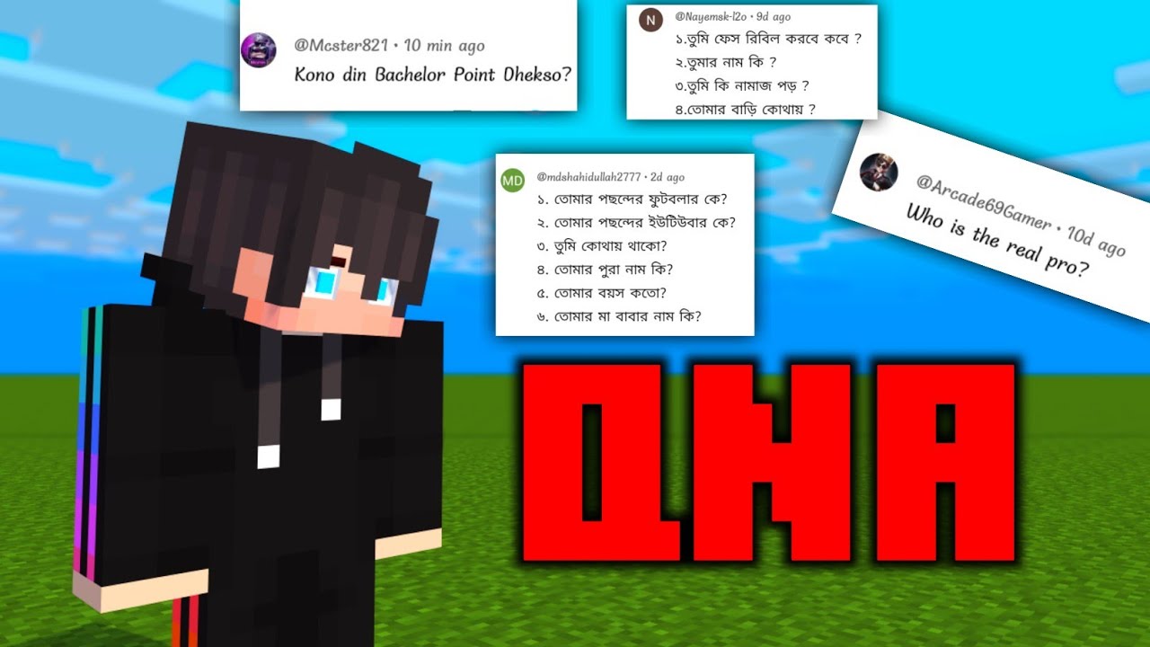 1k Special Q&A ।।McFF Bro Q&A🙂।। #qna #minecraft #funny - YouTube