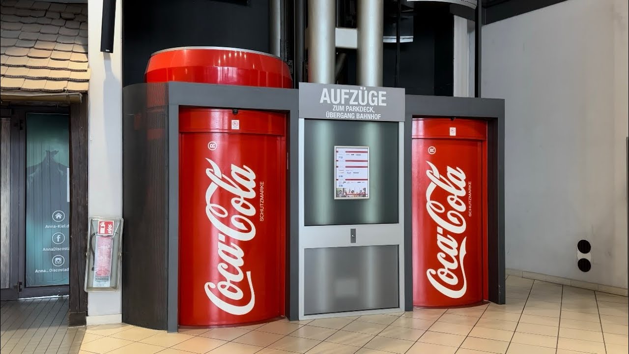 Schindler Cola-Aufzüge (Kiel) Einkaufszentrum CAP - YouTube