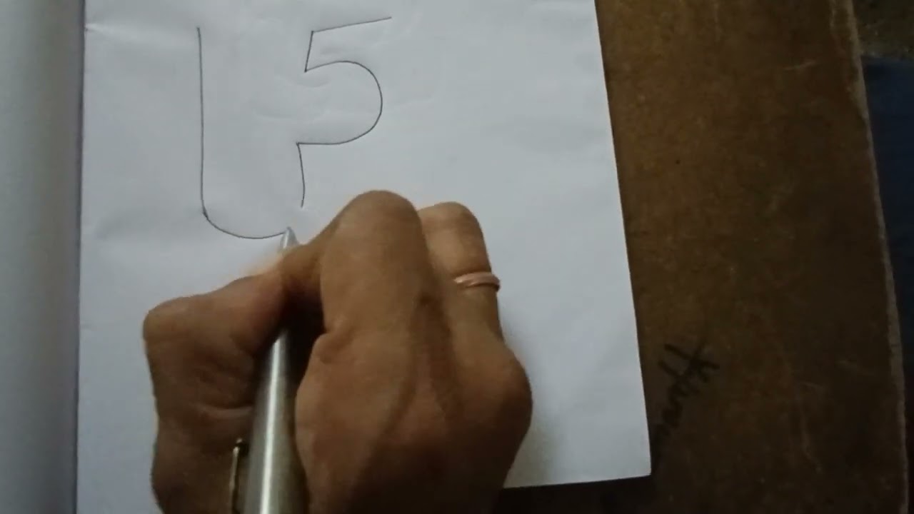 Drawing with number "5" - YouTube