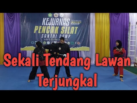 Sekali Tendang Lawan Langsung Terjungkal || Final Putri Kejurnas Pencak Silat Santri Camp - YouTube