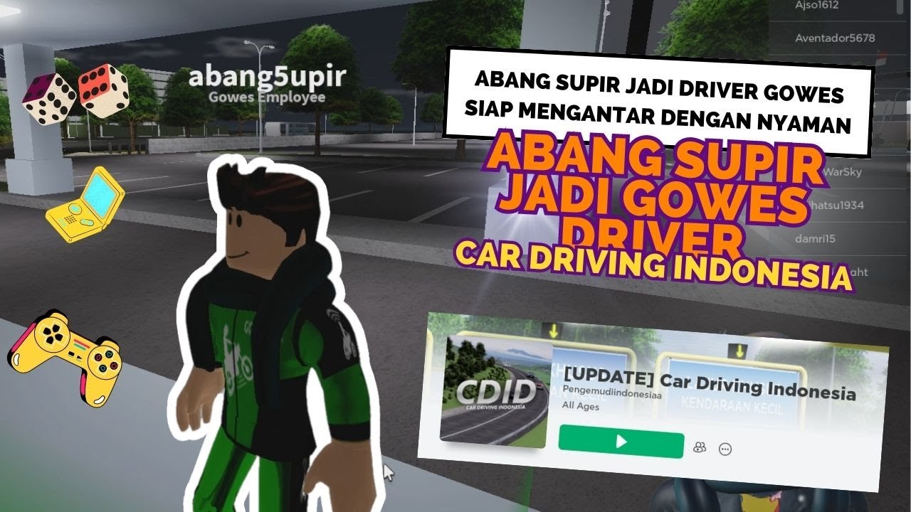 WOW ABANG SUPIR Jadi GOWES DRIVER Dikota CDID Guys! Siap mengantar ...