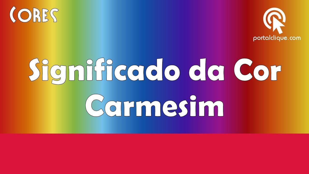 Significado da Cor Carmesim - YouTube
