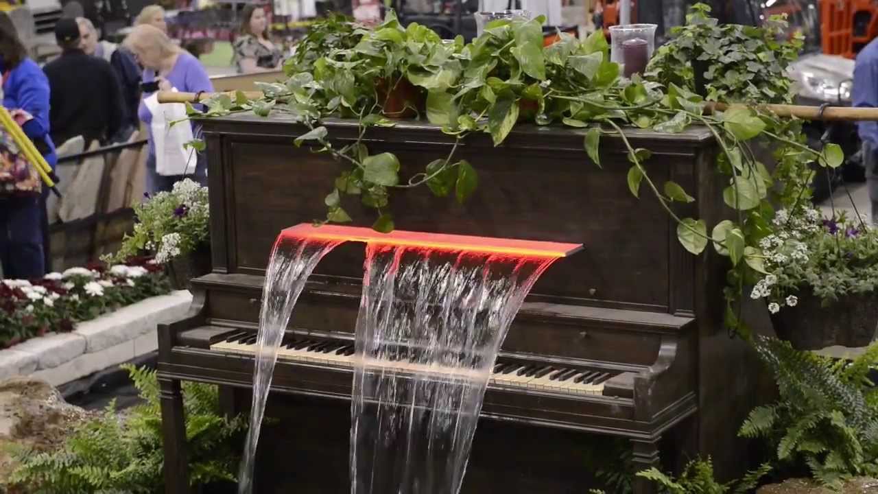Piano Water Garden on display - YouTube
