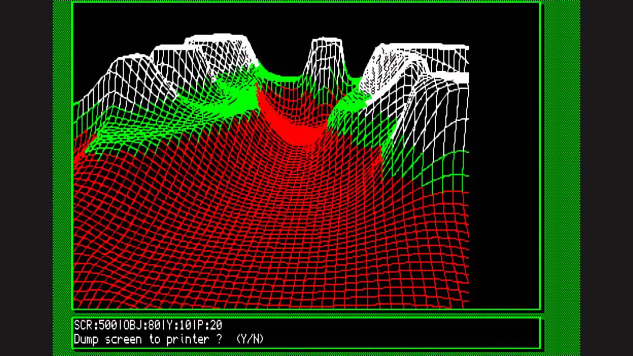3d terrain demo (from my 1992 program for the Sinclair QL) - YouTube