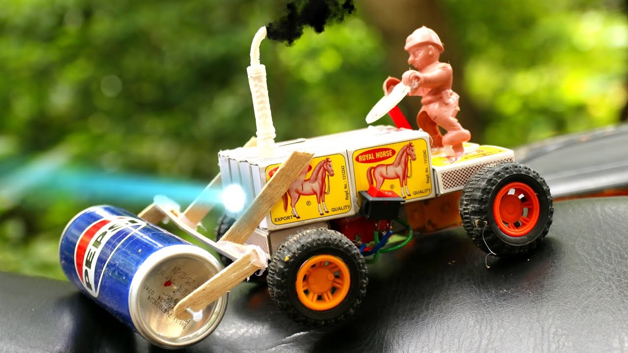 Matchbox Road Roller With Soda Can - YouTube