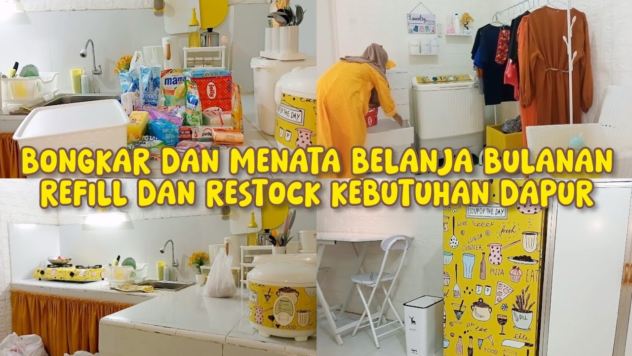 Bongkar dan Menata Belanja Bulanan. Refill dan Restock Kebutuhan Dapur ...
