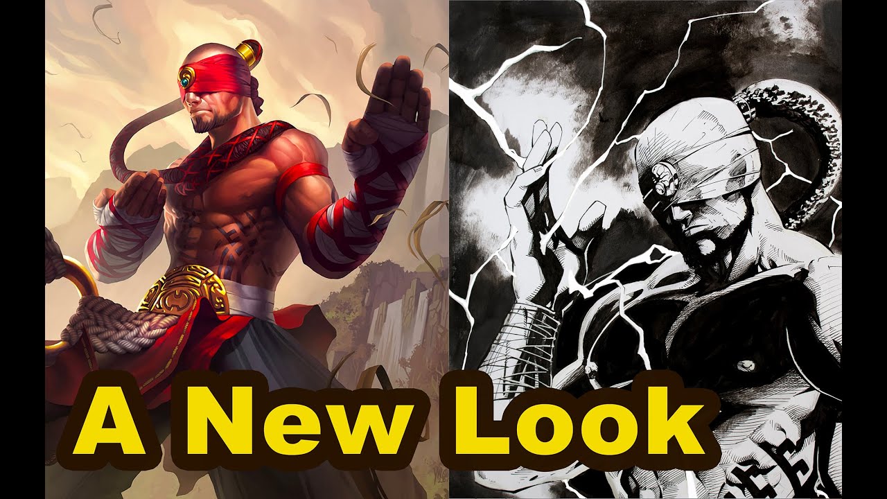 Drawing Lee Sin from League of Legends. - YouTube