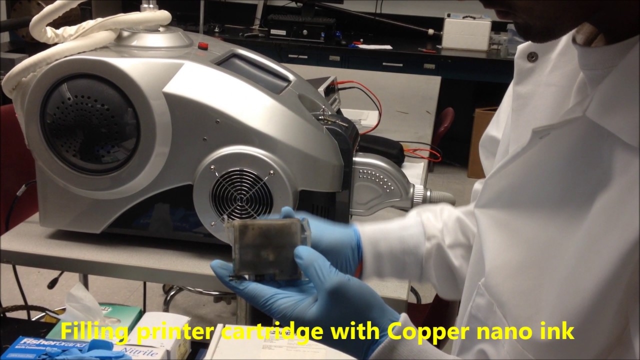 Cu Nano Ink Sintering Demonstration - YouTube