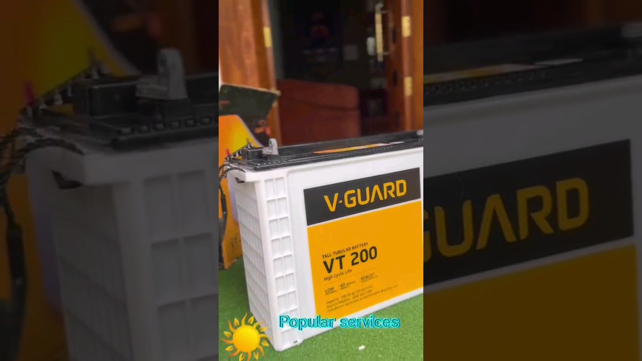 V-GUARD SOLSMART INVERTER AND BATTERY INSTALLATION DOUBLE BATTERY FULL ...