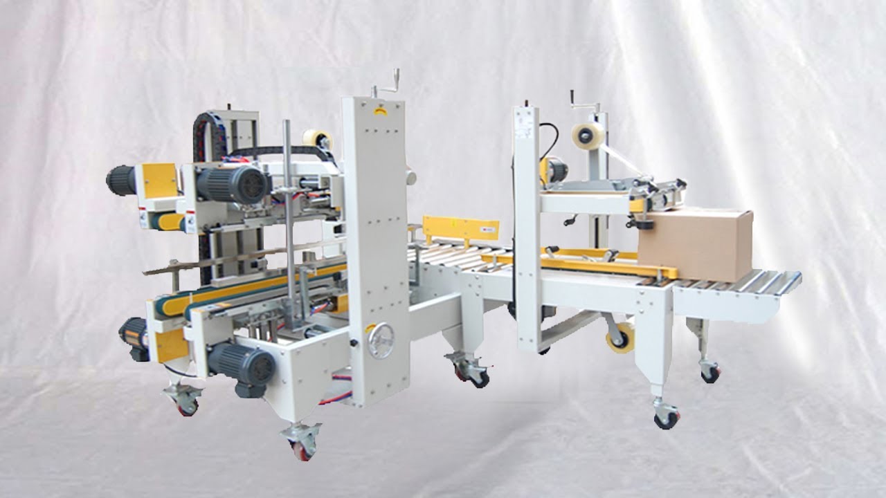 Carton top sealing edge folding sealer H type case closing machinery ...