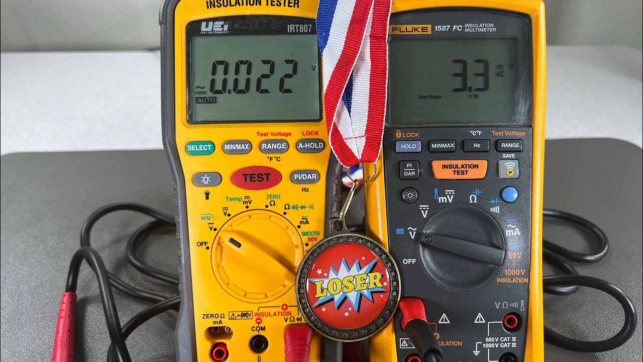 (Who’s the Loser ?) UEI IRT807 vs. FLUKE 1587 Insulation Testers - YouTube