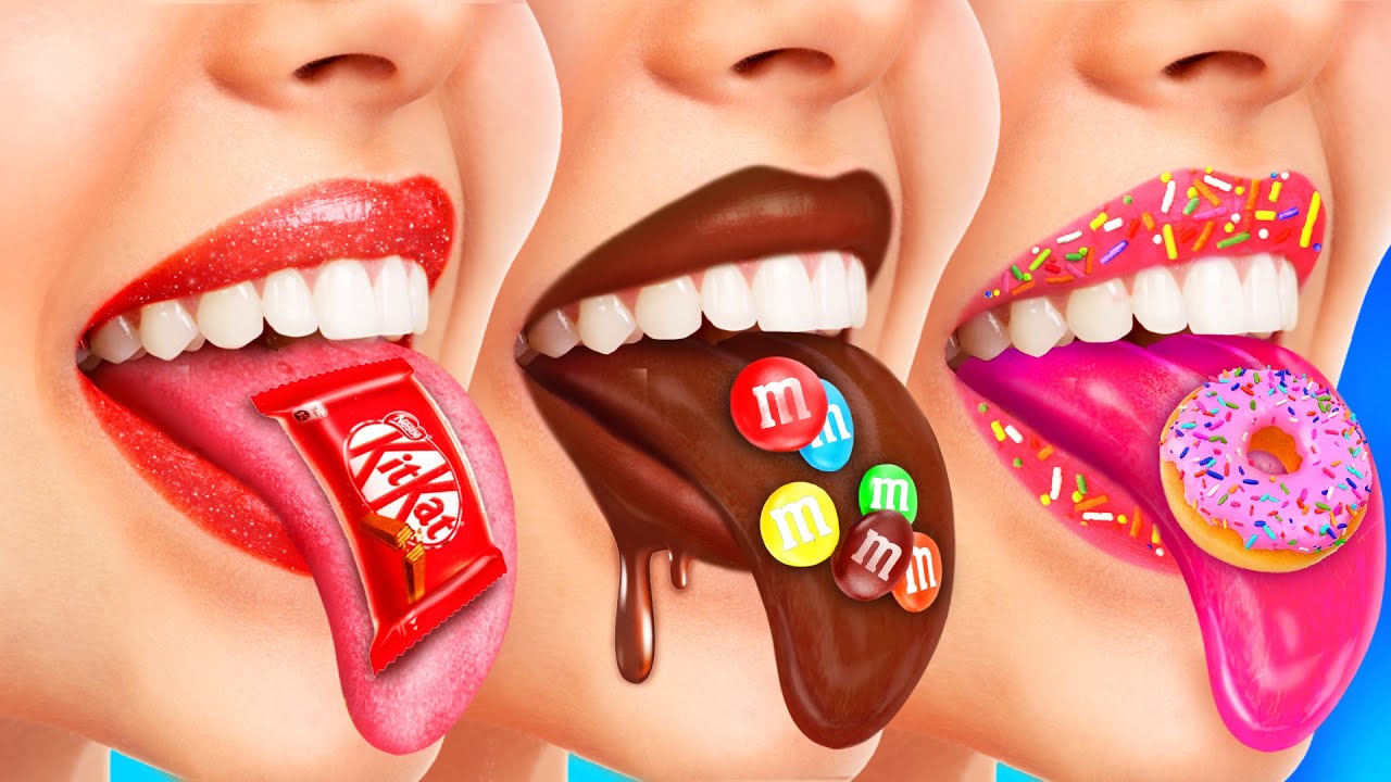 CHOCOLATE VS REAL FOOD CHALLENGE || Expensive vs Cheap Food & Best ...