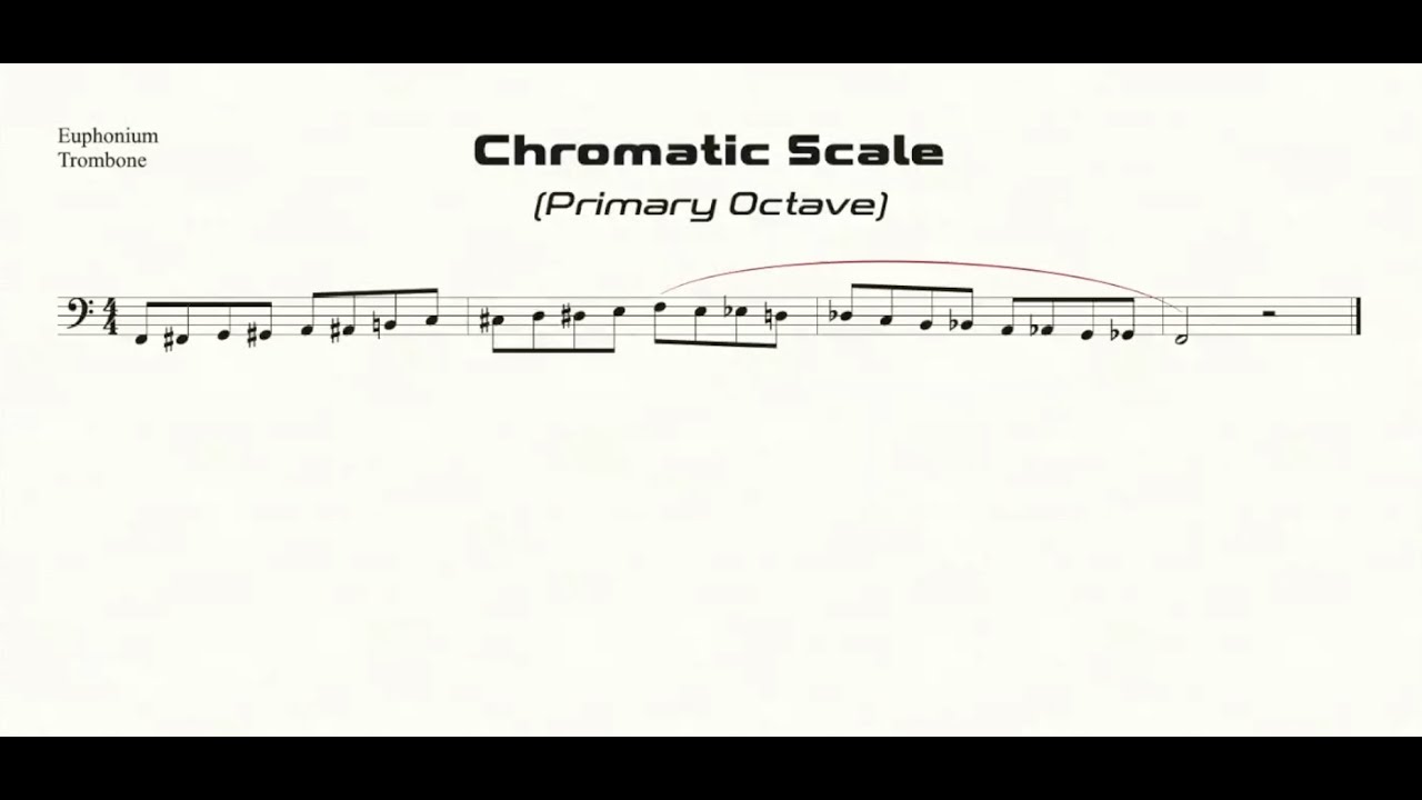 Trombone Euphonium Chromatic Scale Practice In Eighth Notes primary trombone-euphonium-chromatic-scale-practice-in-eighth-notes-primary