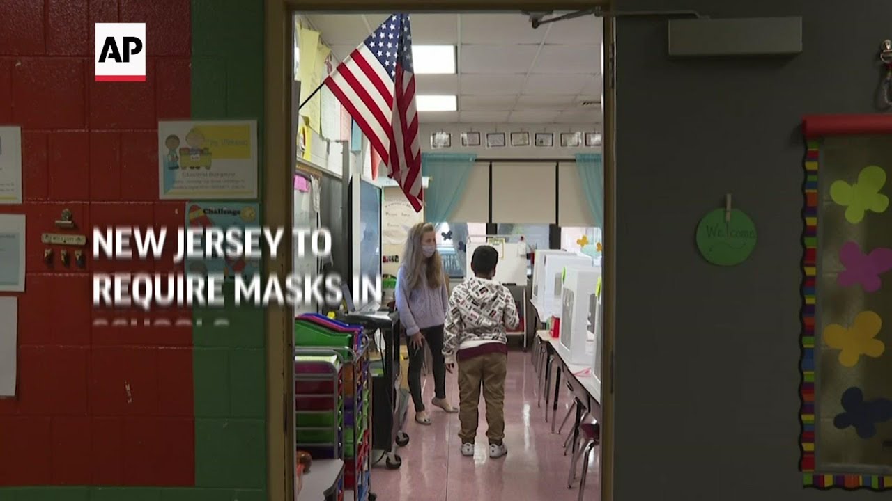 New Jersey to require masks in schools - YouTube