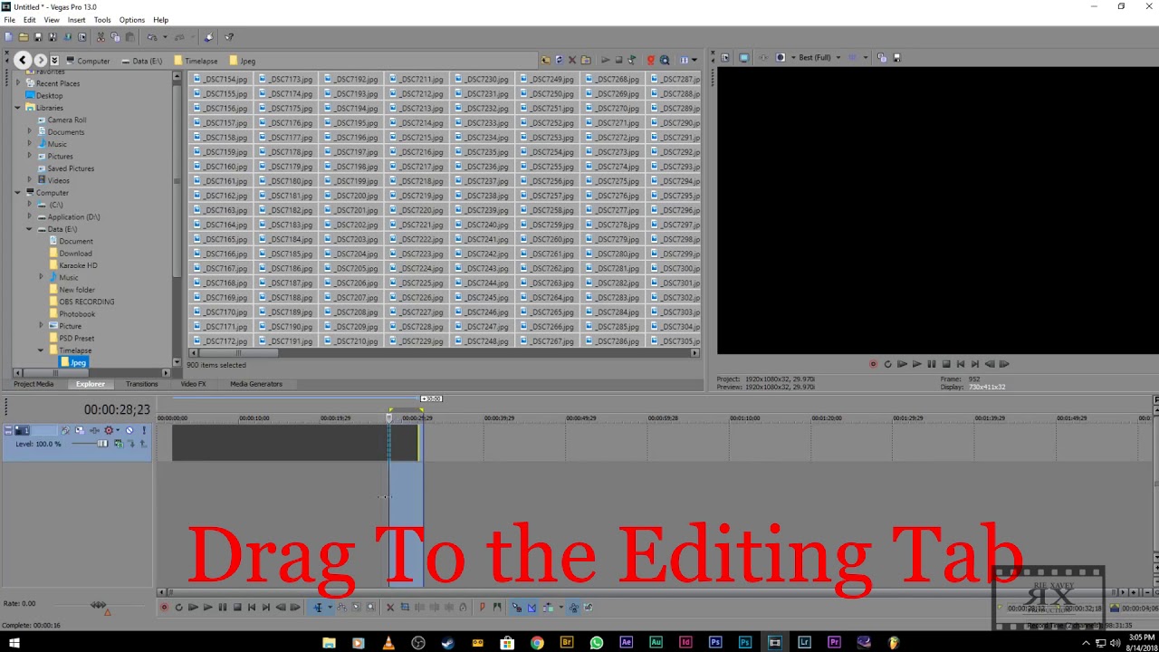 Time Lapse Tutorial Using Sony Vegas Pro 13. - YouTube
