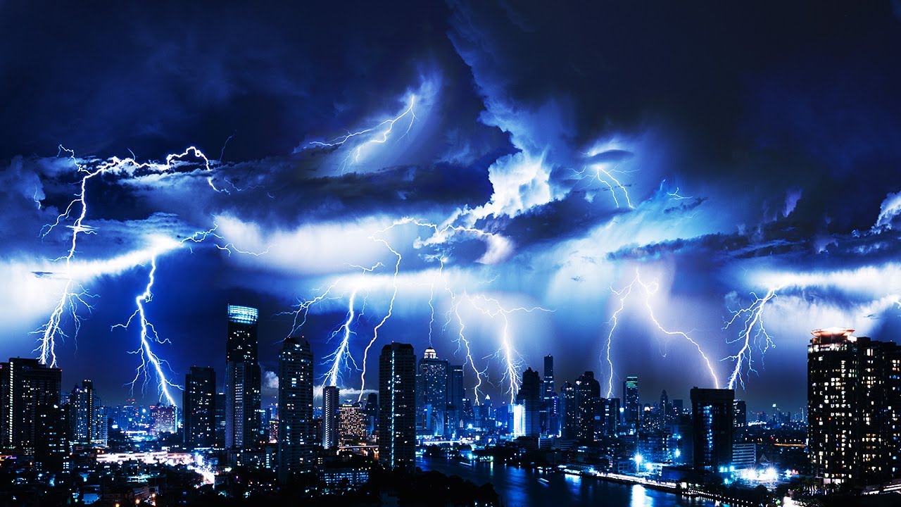 ⚡Night Thunderstorm Sounds | Relaxing Rain, Thunder & Lightning ...