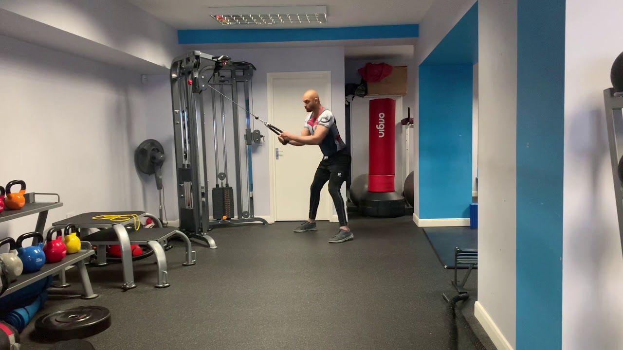 Cable Pushdown w/Lat Step - YouTube