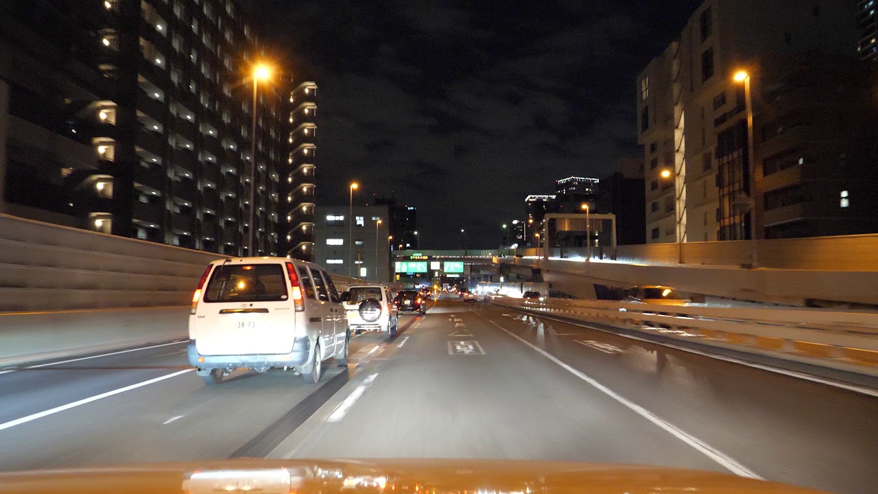 Tokyo Expressway night drive 辰巳 晴海 2018 - YouTube