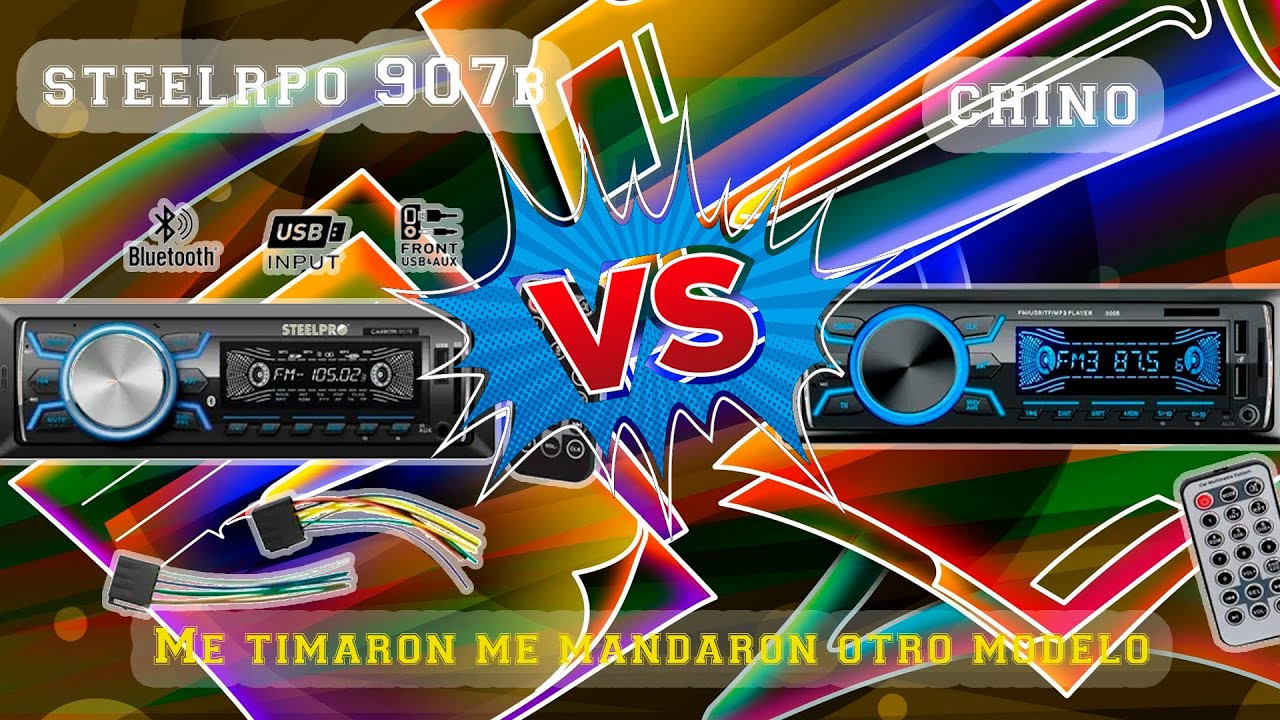 Steelpro Autoestereo Carbon-907b VS VS VS Reproductor De Mp3 Estéreo ...
