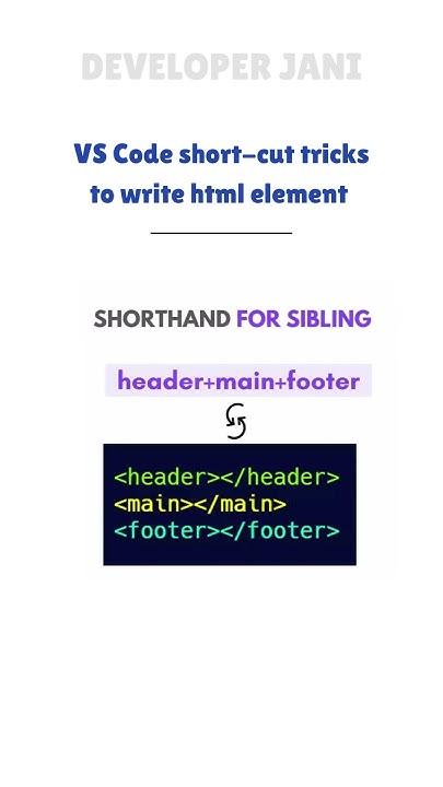 VS code short-cut tricks to write html element #shorts #coding #html #vscode - YouTube