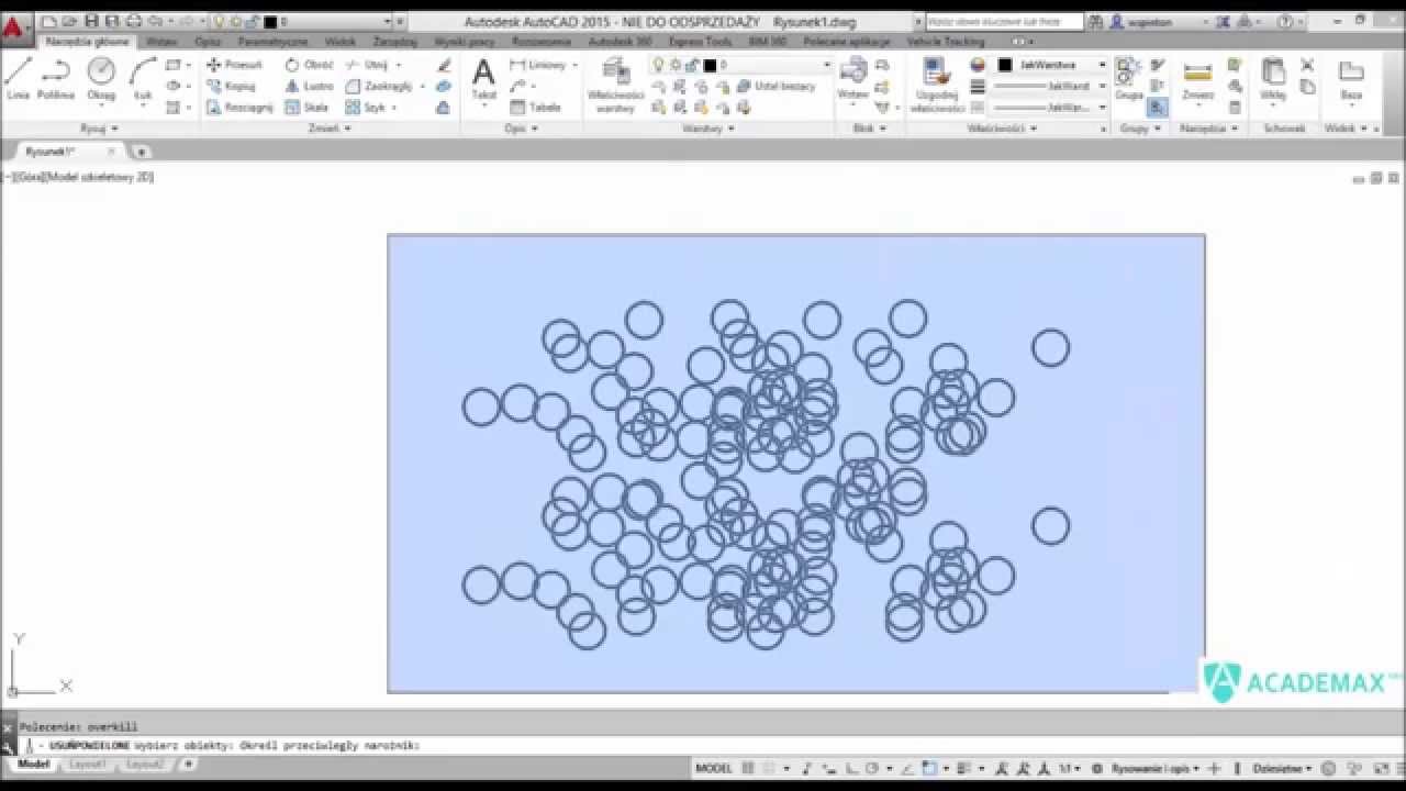 AutoCAD 2015 - overkill - YouTube