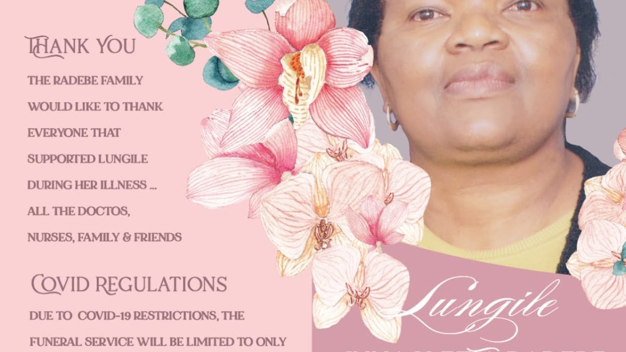 Lungile Annacletta Radebe Funeral Service - YouTube