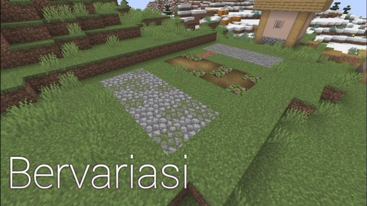 3 desain jalan yang bisa kalian bangun di World Minecraft - YouTube