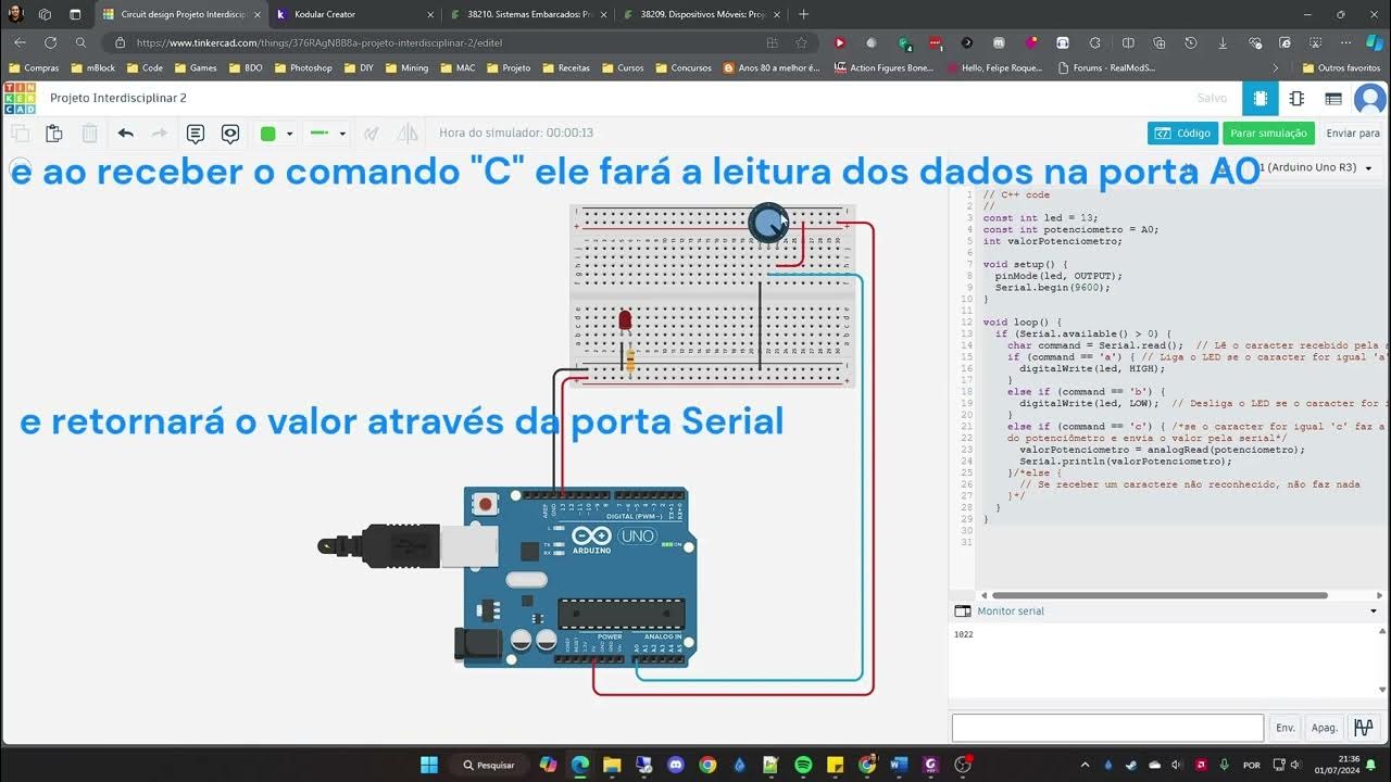 Projeto Interdisciplinar Sistemas Embarcados - YouTube