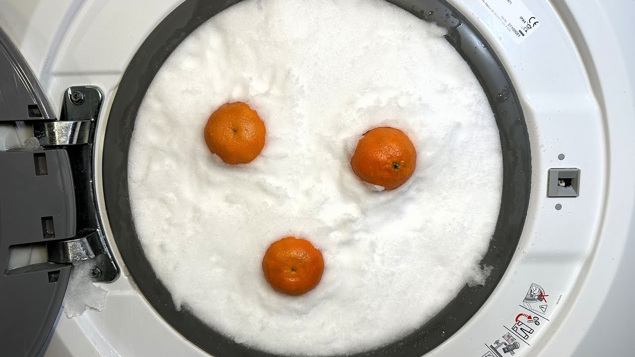 Experiment - Over-Snowing - in a Washing Machine - YouTube