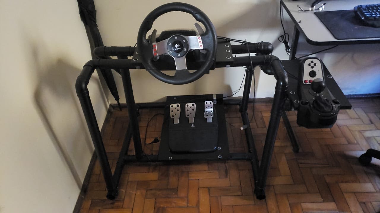 Testando Cockpit para G27 feito em PVC Viagem Rápida - YouTube