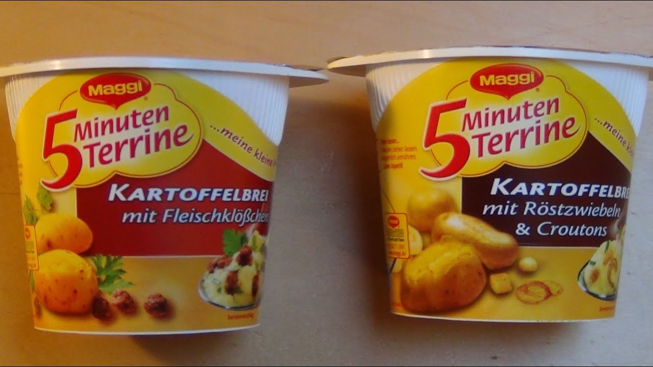 Maggi instant mashed Potatos [mini Meatballs | fried onions & croutons ...