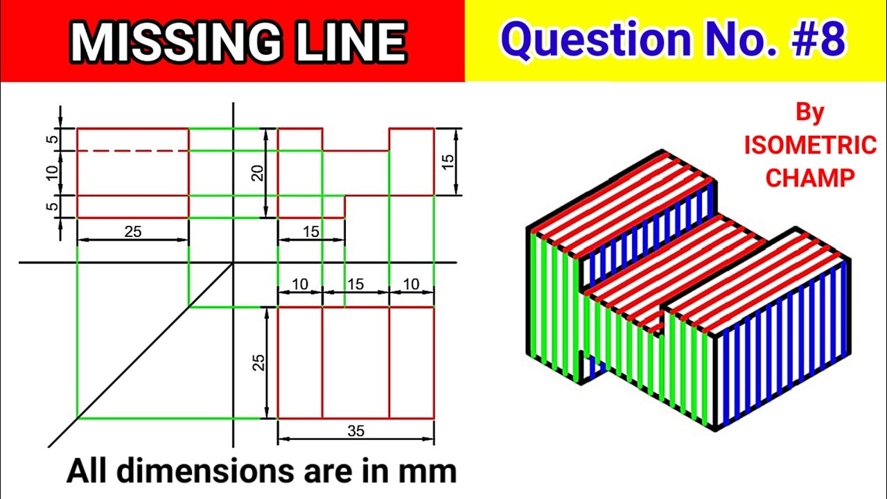 missing lines engineering drawing | missing line kaise banate | missing ...