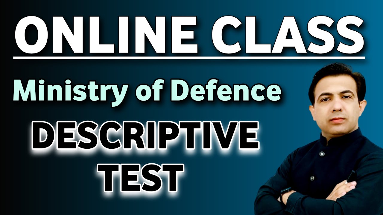 Online Class For The Descriptive Test Of Ministry Of Defence AD | By ...