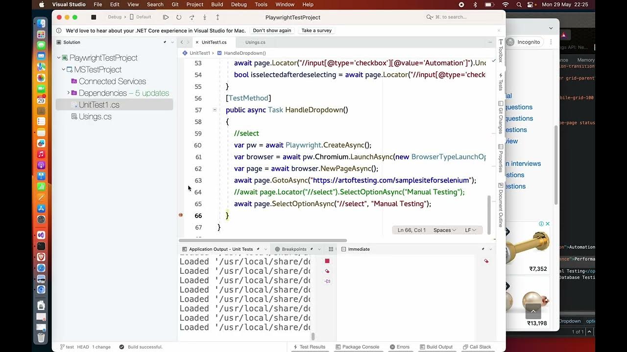 #10How to handle dropdown Select in Playwright using Visual Studio #playwright #visualstudio # ...
