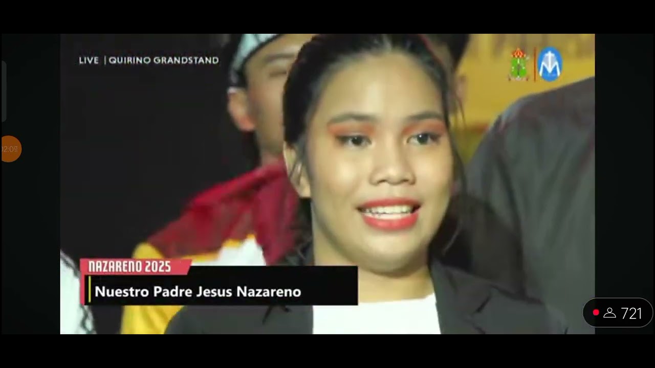 Nazareno QUIRINO Grand Stand Live Performance With Nuestro Padre Jesus ...