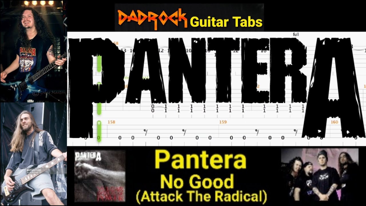 No Good (Attack The Radical) - Pantera - Guitar + Bass TABS Lesson - YouTube